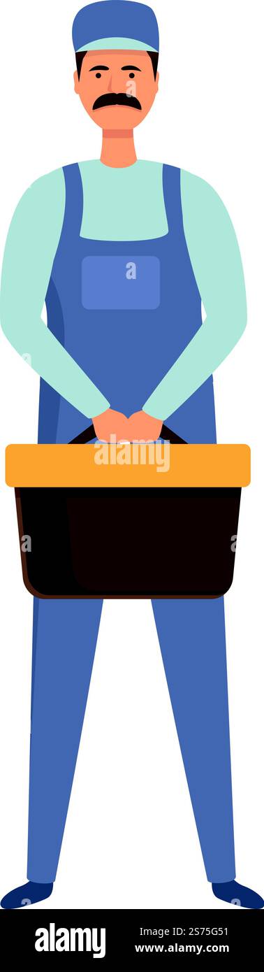 Gas worker icon cartoon vector. Man engineer. Gasman pipe. Gas worker ...