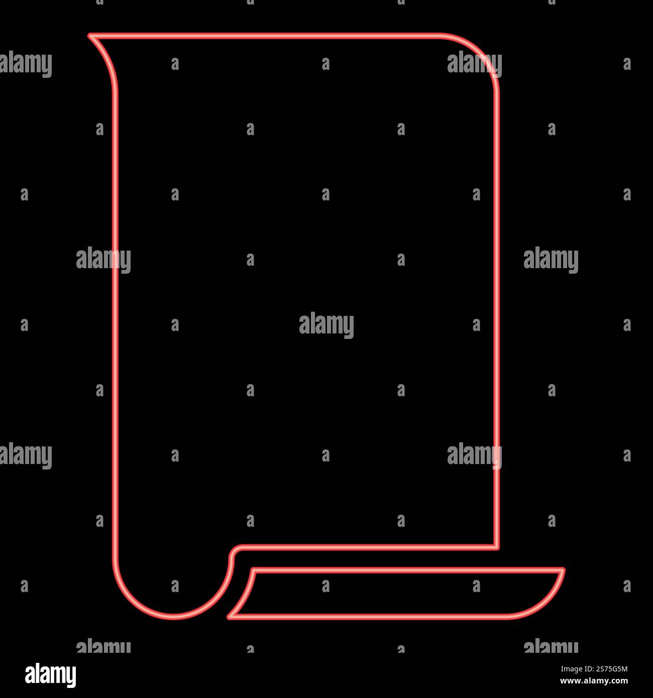 Neon papyrus paper Parchment paper Manuscript red color vector ...