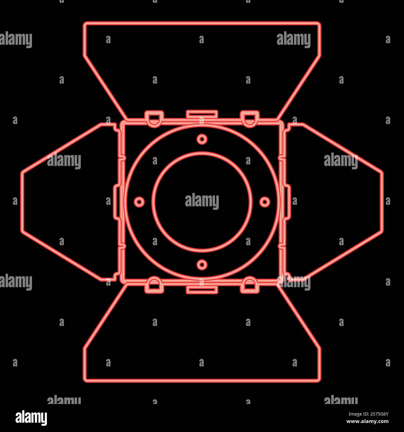 Neon studio spot lights Studio projector front view Spotlight Movie ...