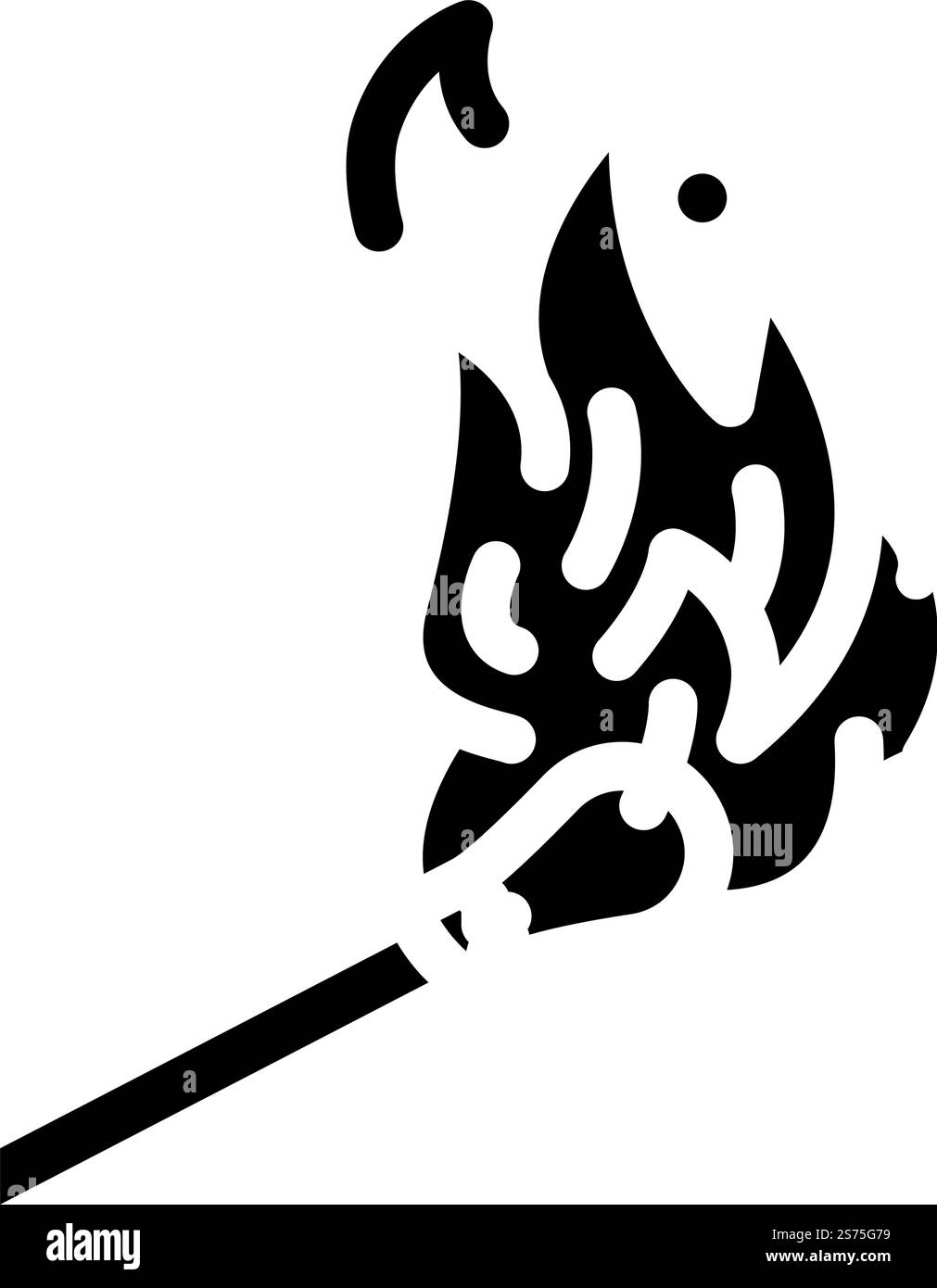 ignite hot glyph icon vector. ignite hot sign. isolated symbol ...