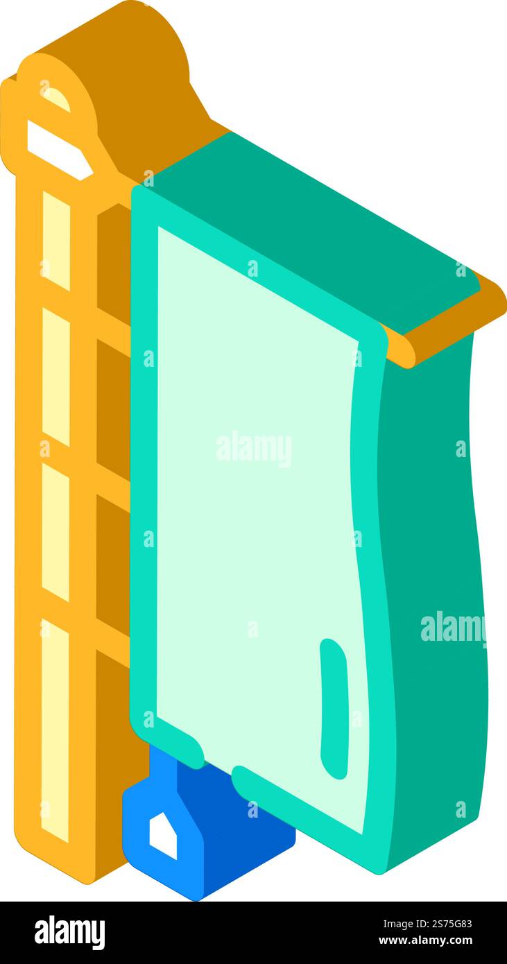 pole flag web isometric icon vector. pole flag web sign. isolated ...