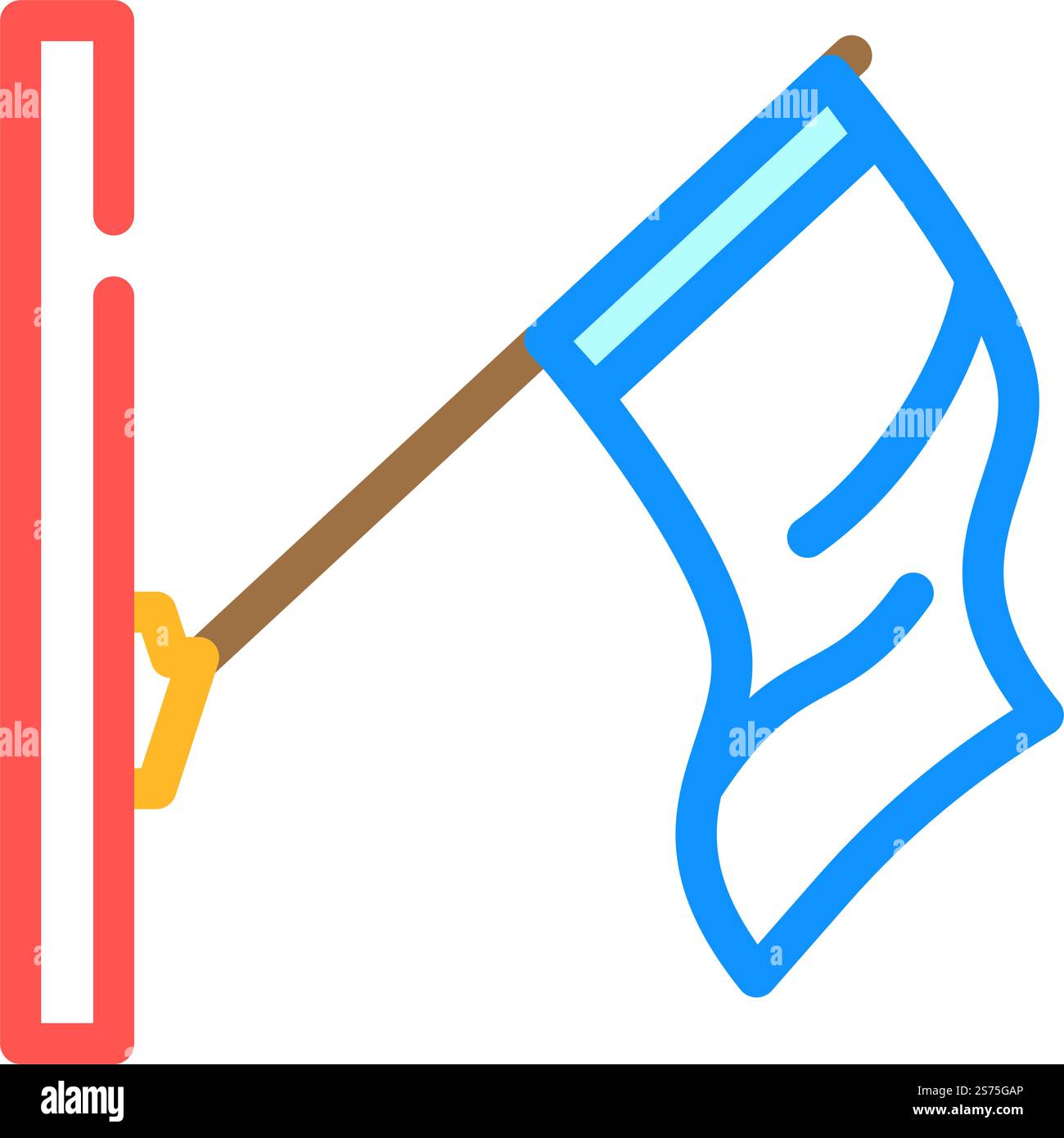 pole flag start color icon vector. pole flag start sign. isolated ...