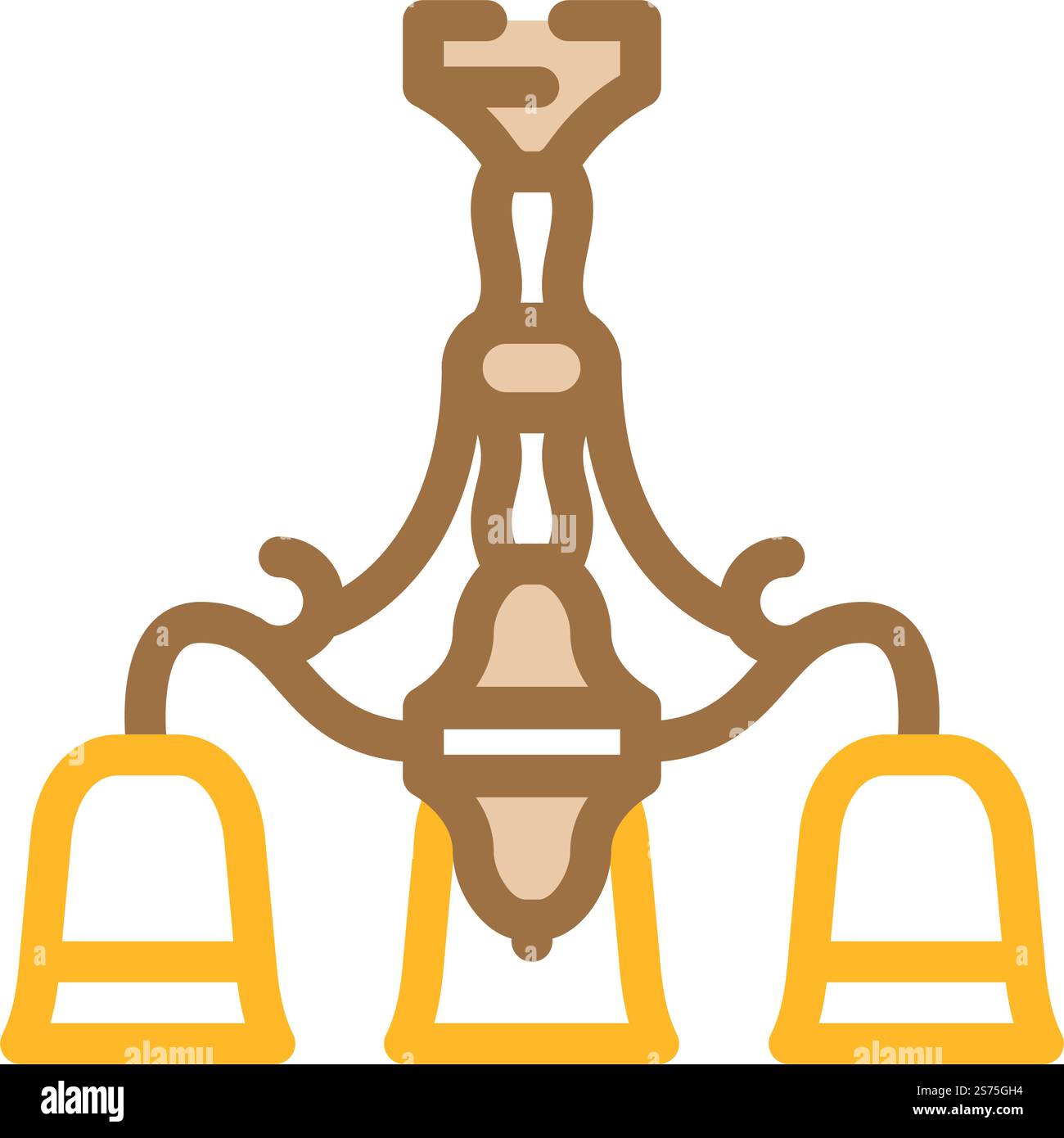 style lamp ceiling color icon vector. style lamp ceiling sign. isolated ...