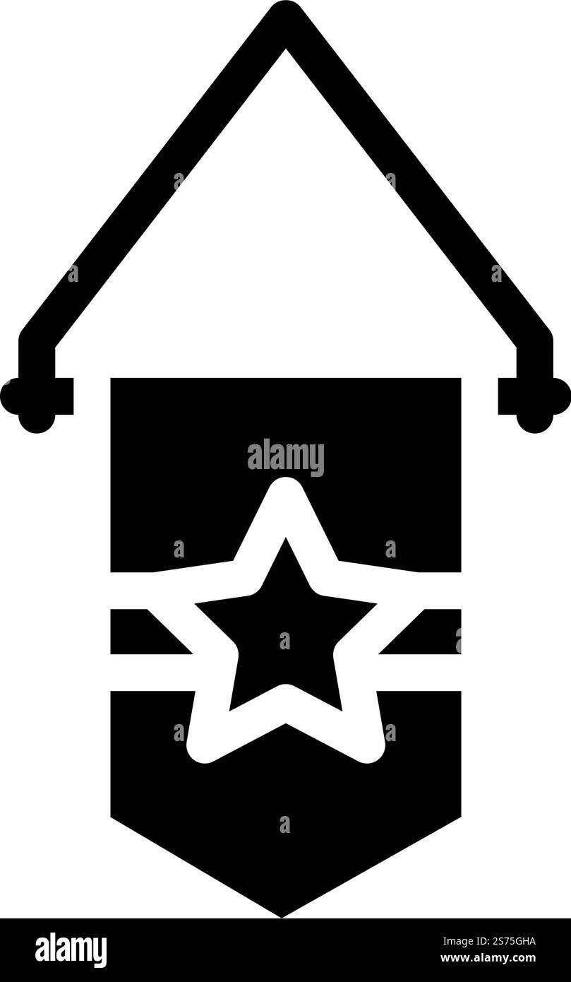 pennant flag web glyph icon vector. pennant flag web sign. isolated symbol illustration. pennant ...