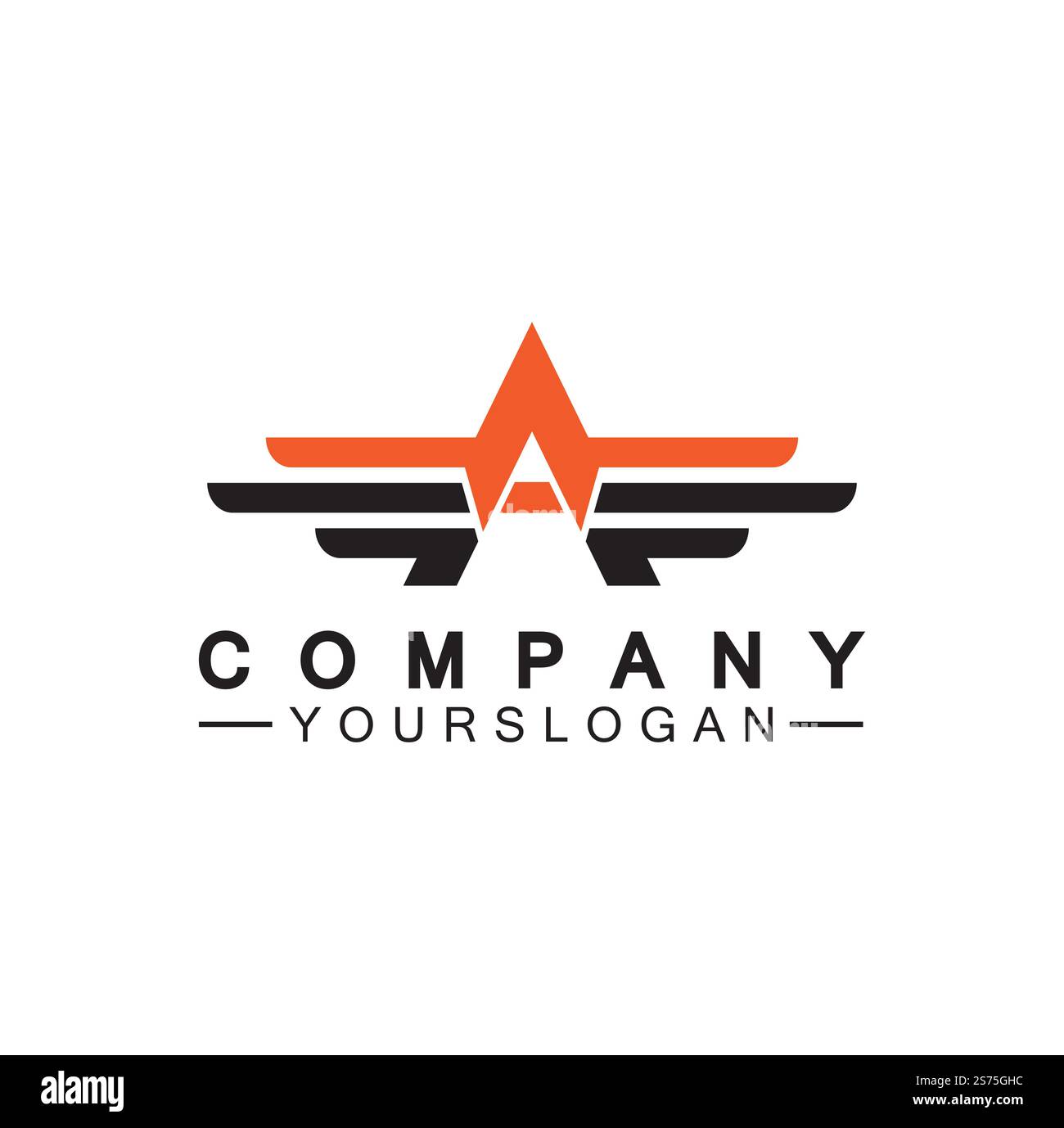 letter A wings logo vector illustration Stock Vector Image & Art - Alamy