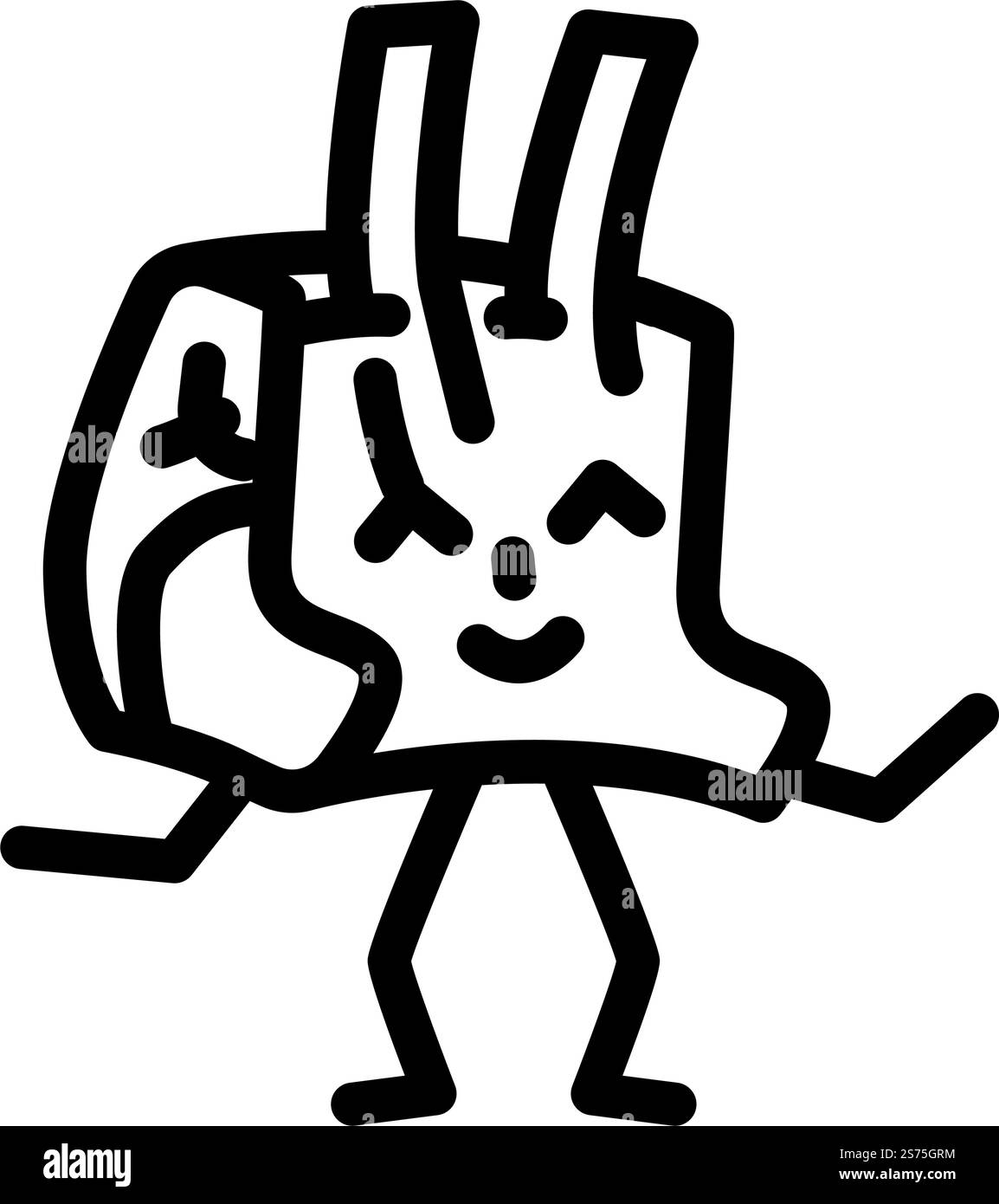 mutton meat character line icon vector. mutton meat character sign ...