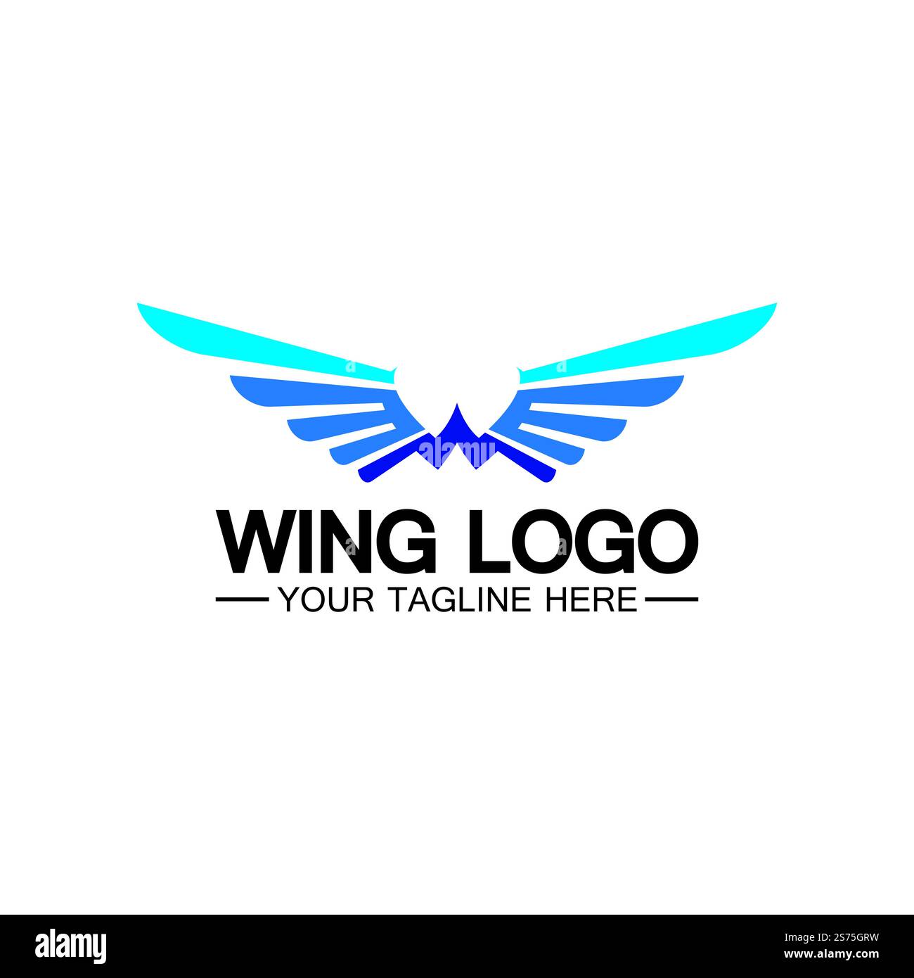 W letter for wings logo design, combination w letter and wings Stock ...