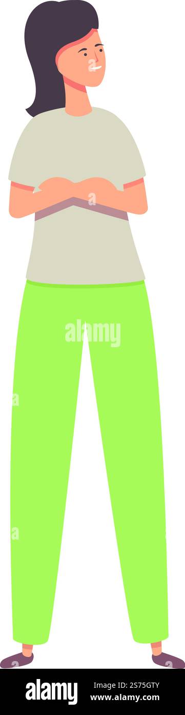 Relax girl icon cartoon vector. Stress therapy. Work health. Relax girl ...