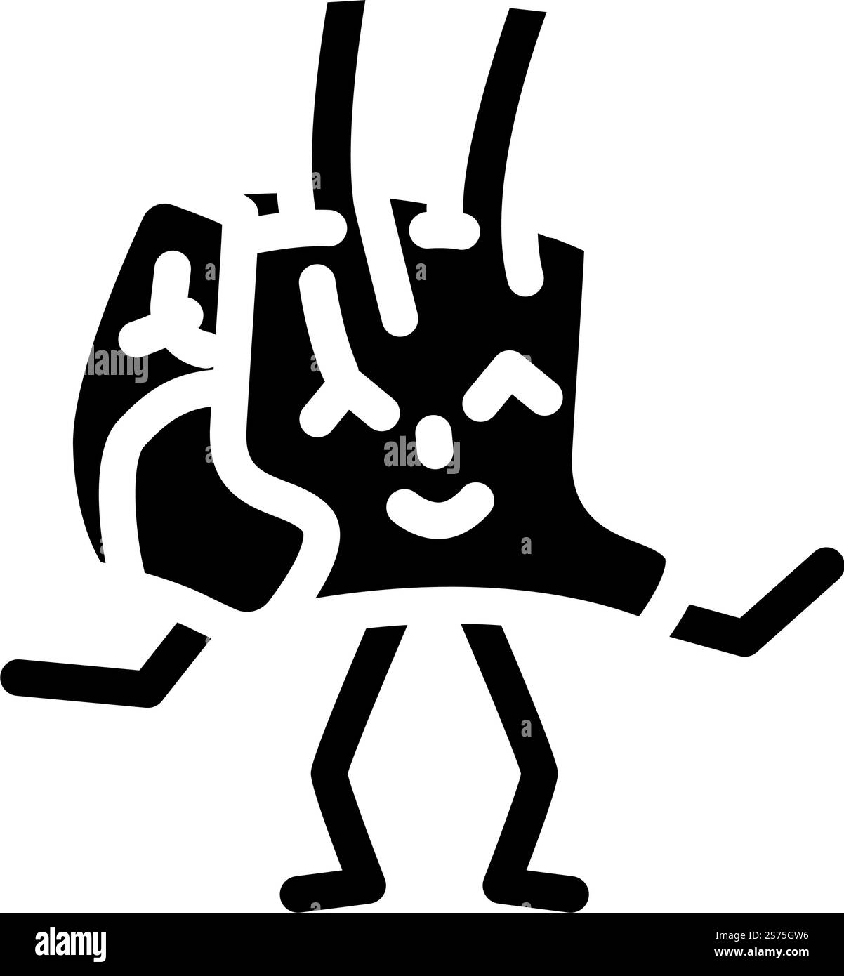 mutton meat character glyph icon vector. mutton meat character sign ...