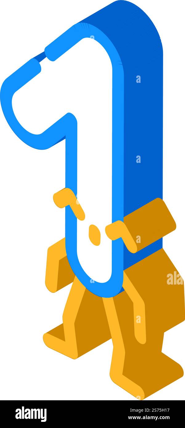 one number character isometric icon vector. one number character sign ...