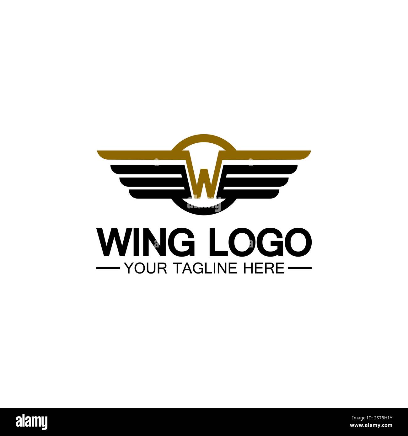 W letter for wings logo design, combination w letter and wings Stock ...