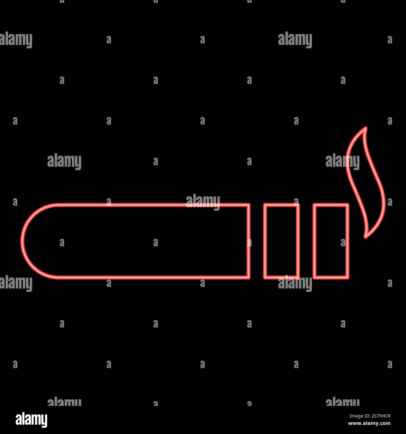 Neon cigar with smoke Luxury Havana cigar Smoking cigar concept red ...