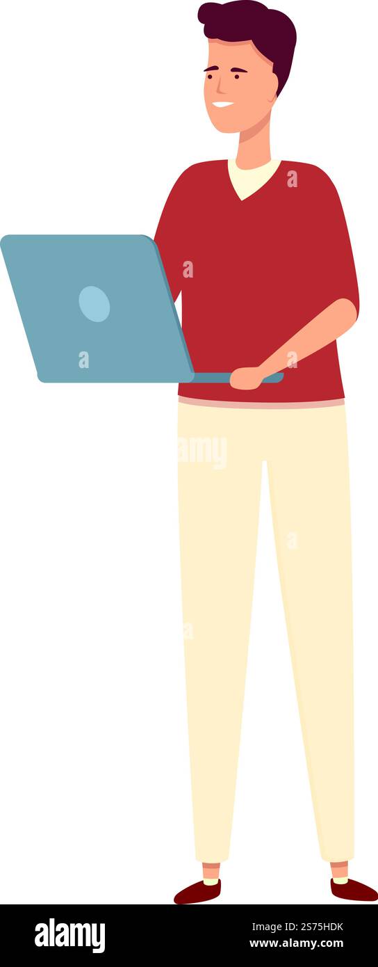 Smart remote work icon cartoon vector. Online education. Social ...