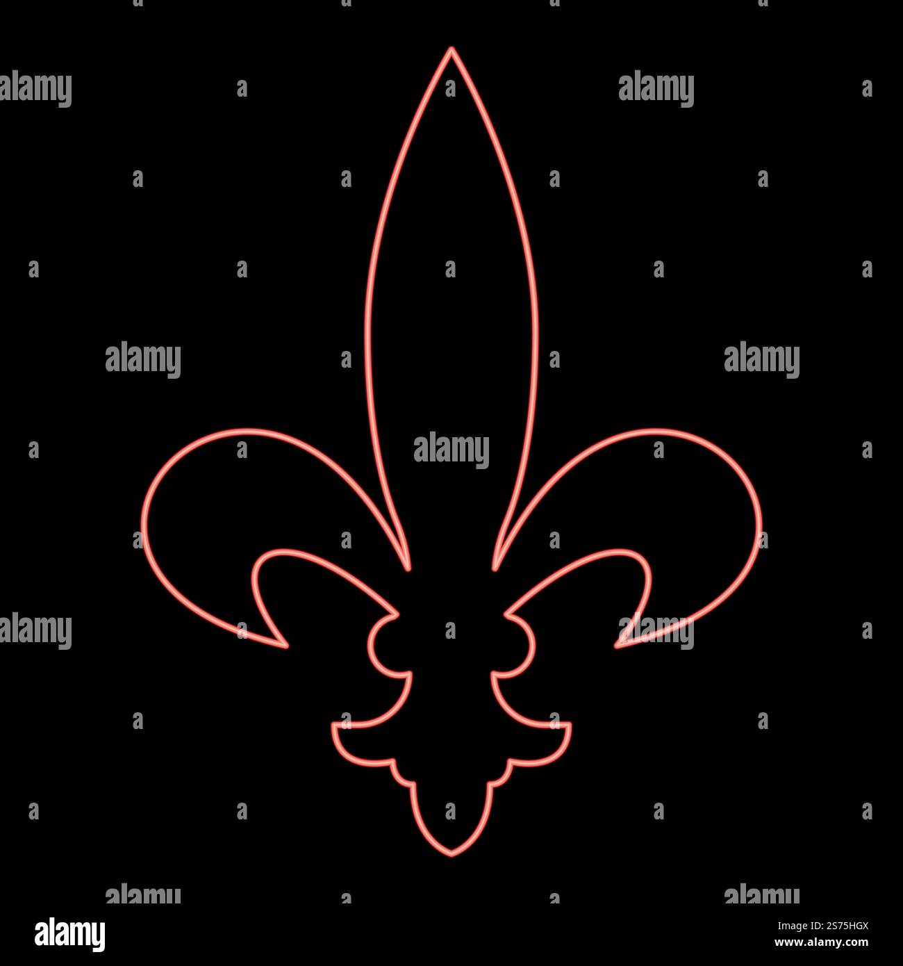 Neon heraldic symbol Heraldry liliya symbol Fleur-de-lis Royal french ...