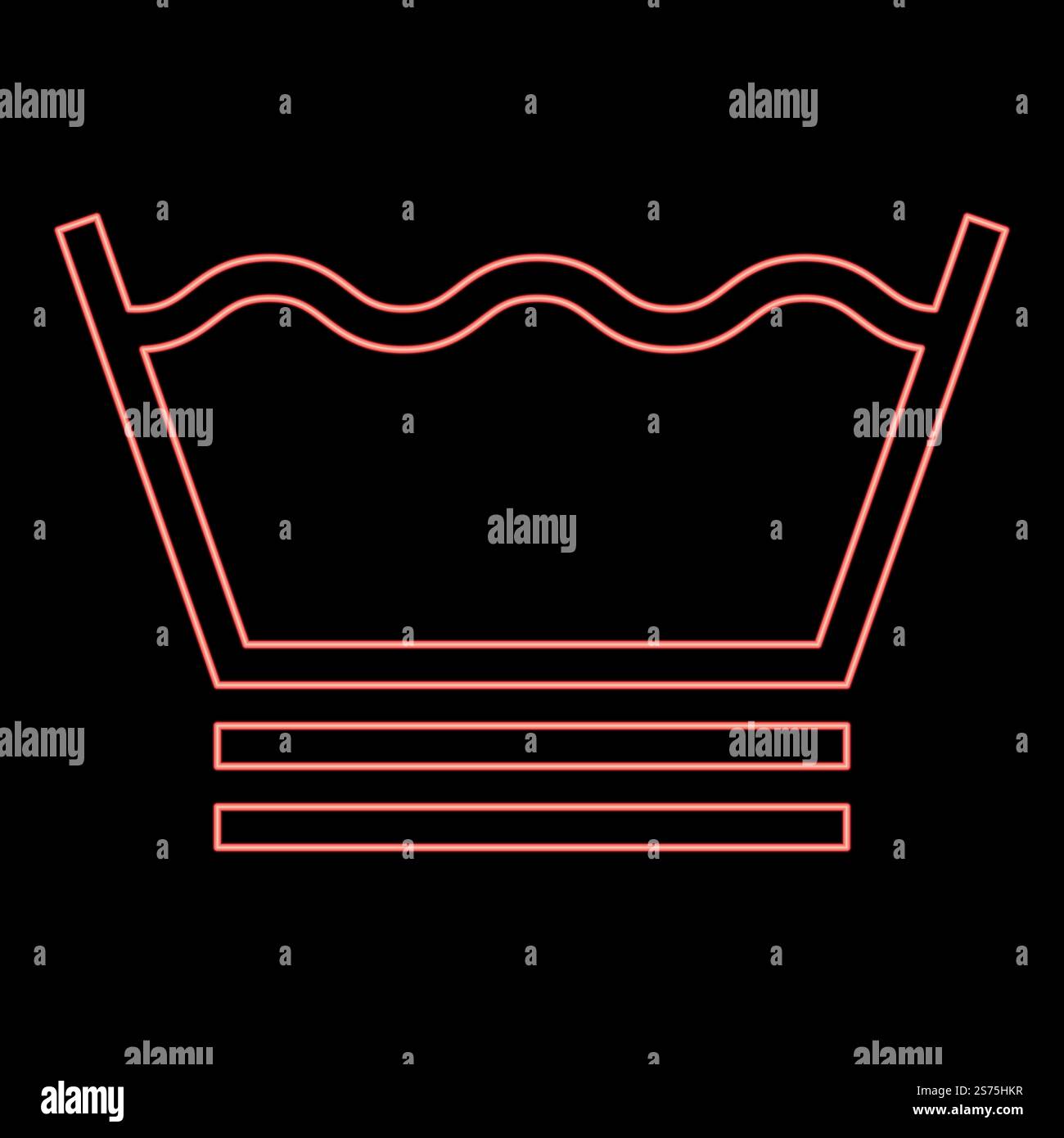 Neon very delicate wash Clothes care symbols Washing concept Laundry ...