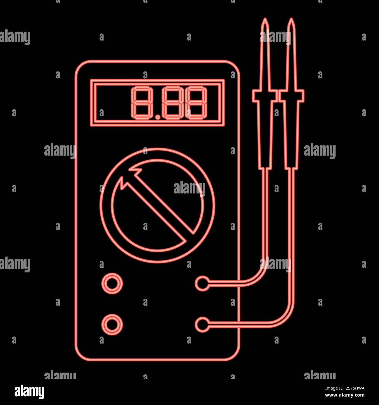 Neon digital multimeter for measuring electrical indicators AC DC ...