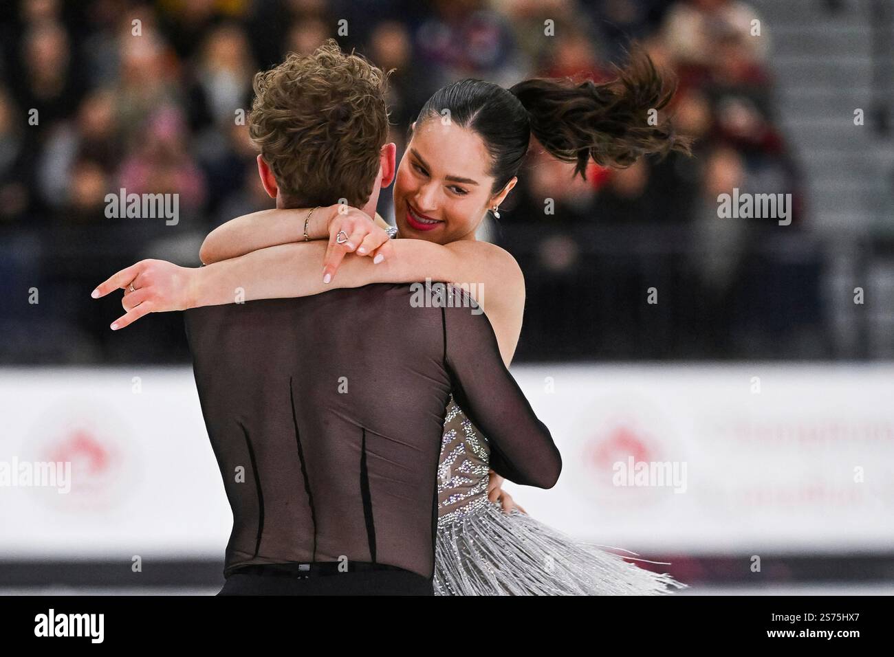 LAVAL, QC - JANUARY 18: Eliane Foroglou-Gadoury and Luke Anderson (CAN ...
