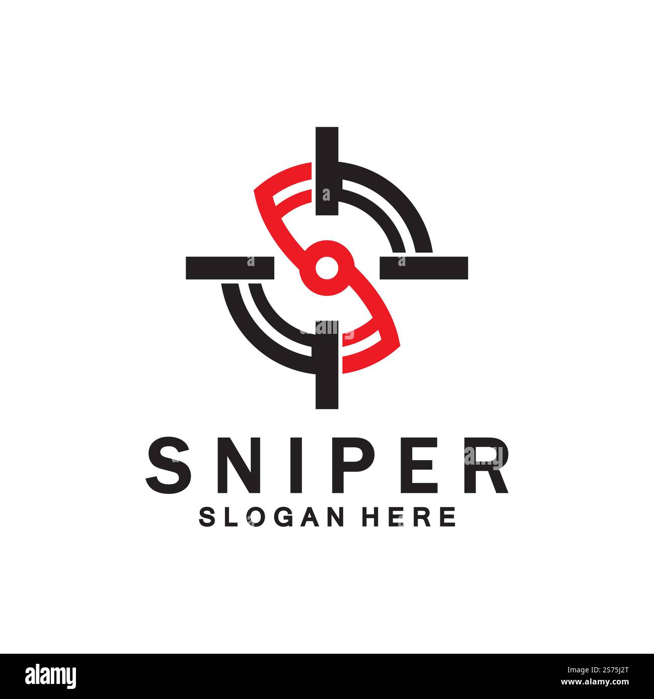 Sniper Aim Target Vector Logo. Initial S Target Logo Vector Stock ...