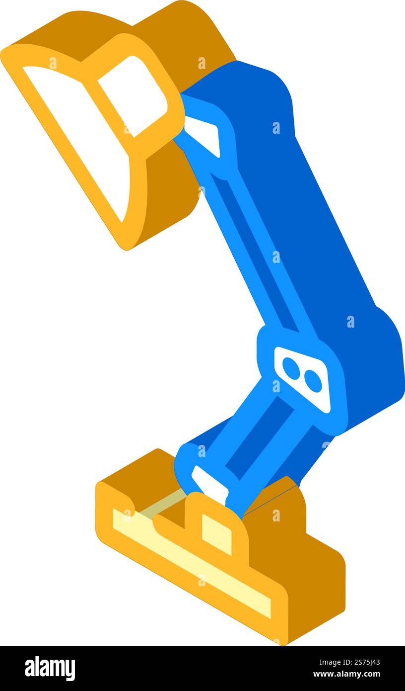 night table lamp isometric icon vector. night table lamp sign. isolated ...