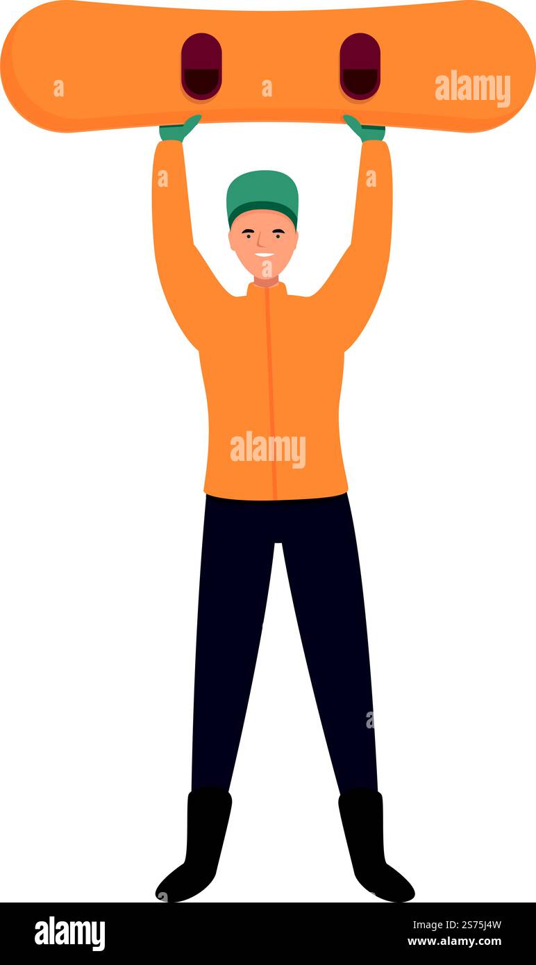 Active sport icon cartoon vector. Snow mountain. Activity snowboarding ...