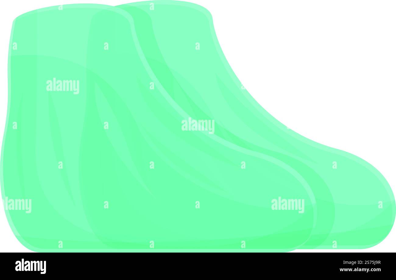 Boot safety icon cartoon vector. Shoe cover. Wear clean. Boot safety ...