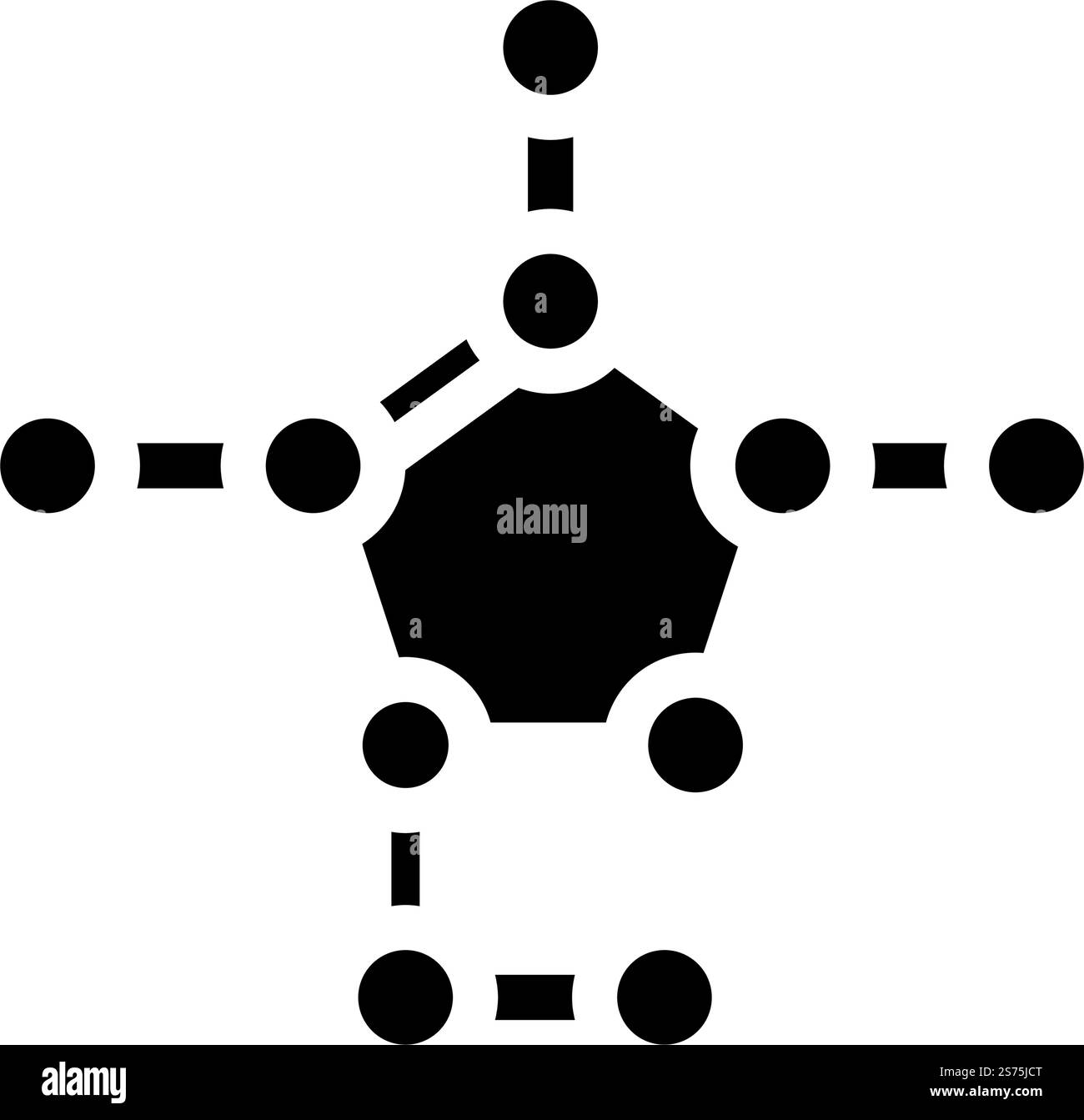 molecule chemistry glyph icon vector. molecule chemistry sign. isolated ...