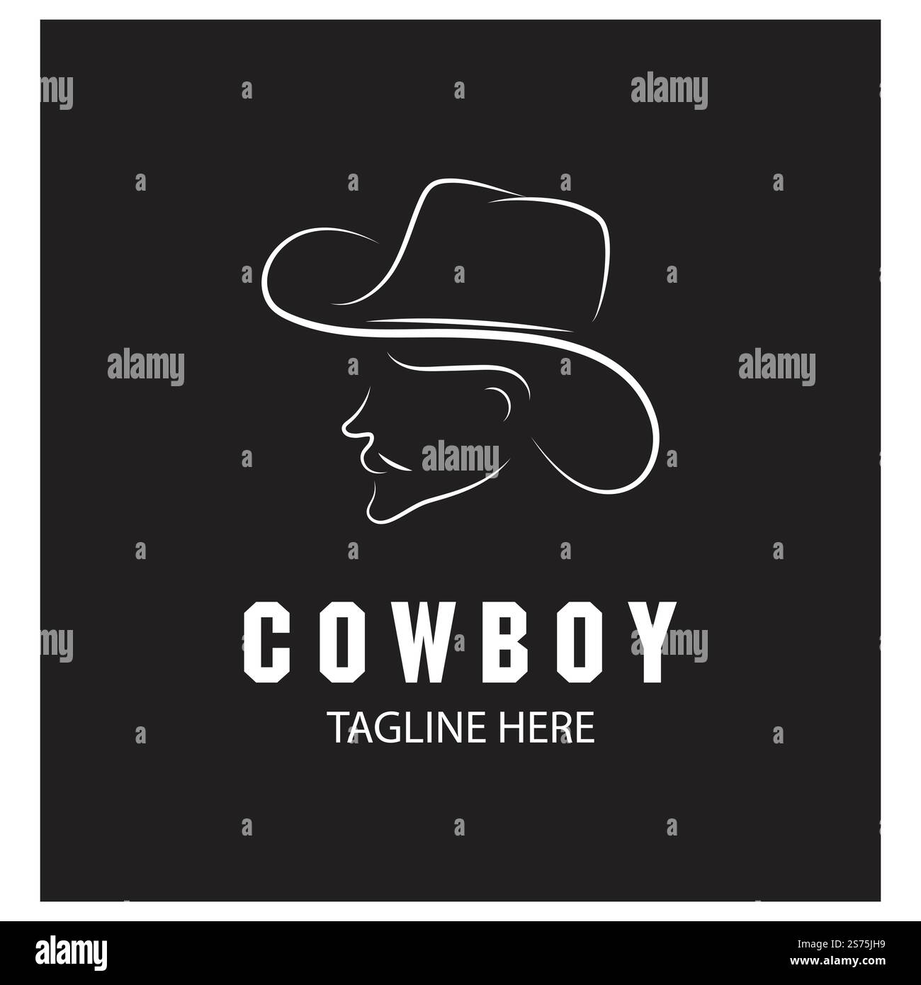 Cowboy logo vector template design Stock Vector Image & Art - Alamy