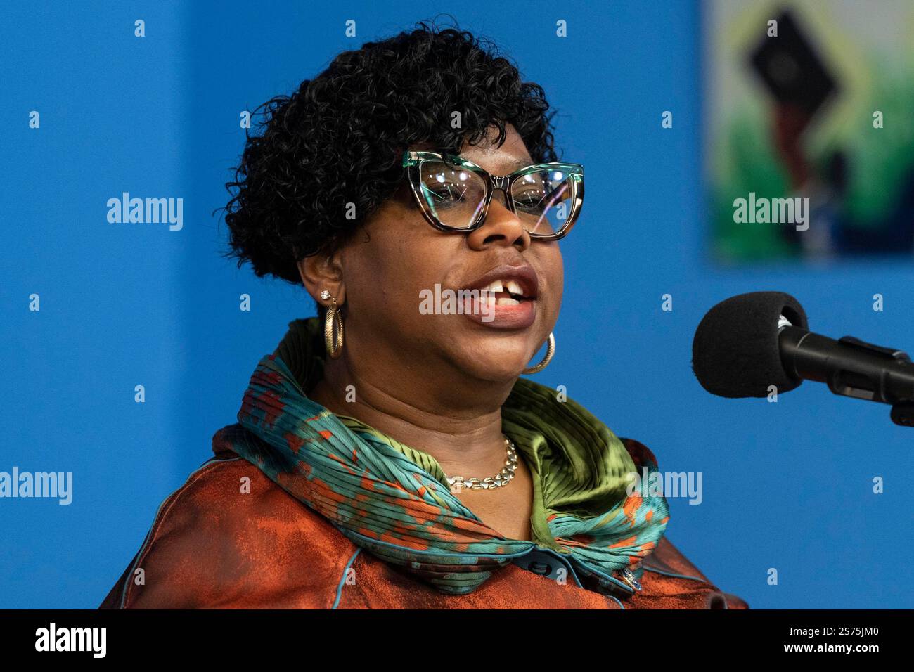 New York, New York, USA. 18th Jan, 2025. Bronx District Attorney Darcel ...