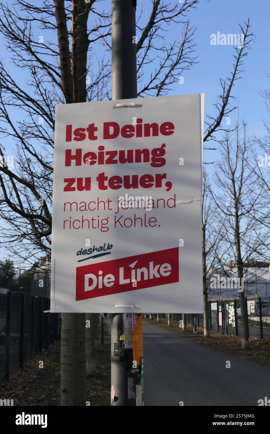 Election Poster of German Party Die Linke (The Left) in Berlin, Germany ...