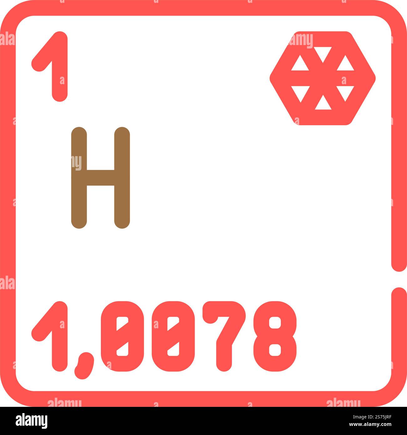 hydrogen chemical element color icon vector. hydrogen chemical element ...