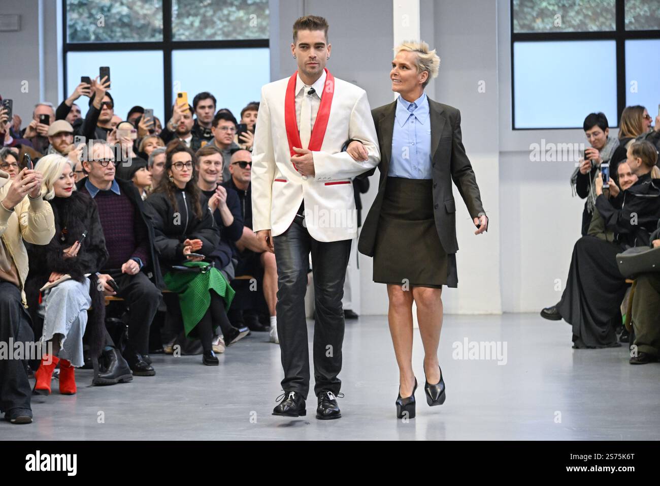 Milan, Italy. 18th Jan, 2025. Men's Fashion, Fall/Winter 2025.- Jordan ...