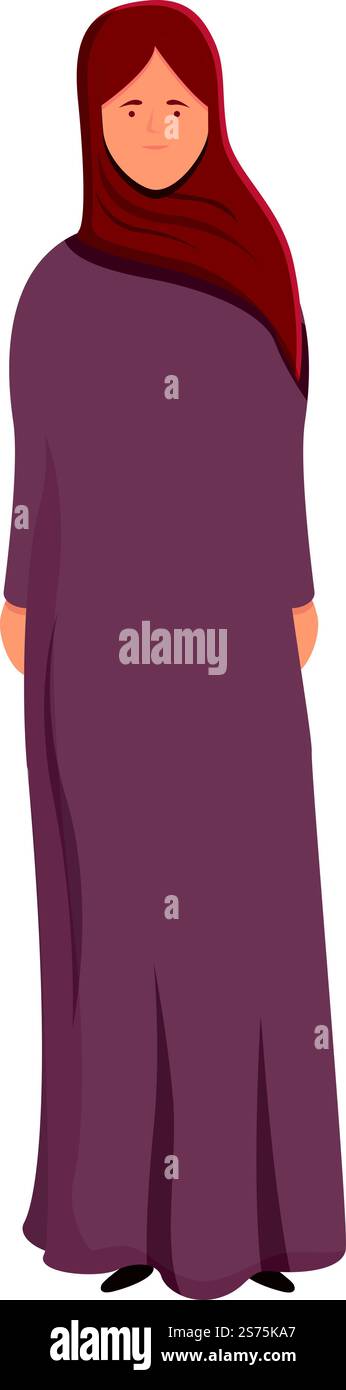 Saudi woman icon cartoon vector. Muslim fashion. Women hijab. Saudi ...