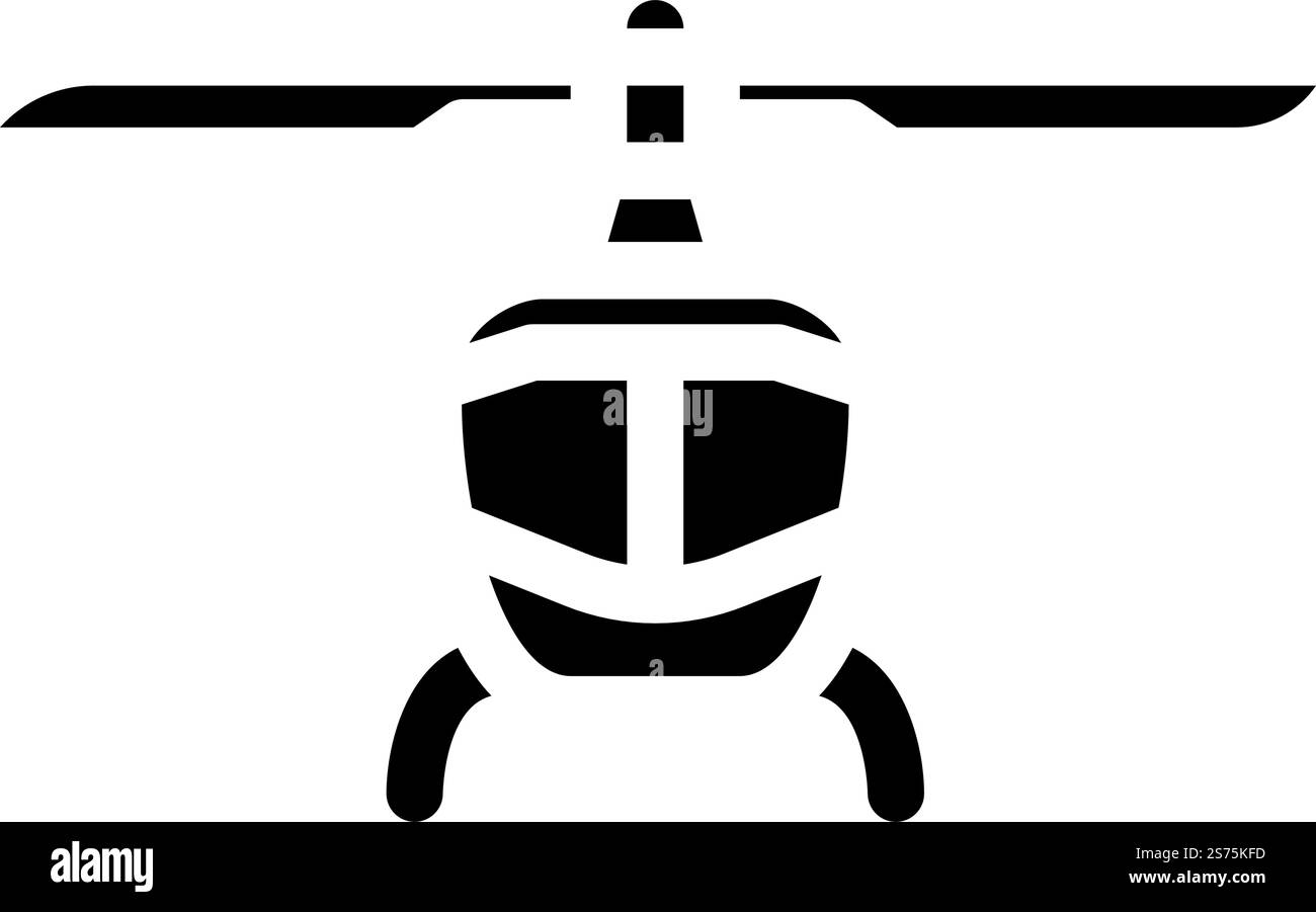helicopter transport vehicle glyph icon vector. helicopter transport ...