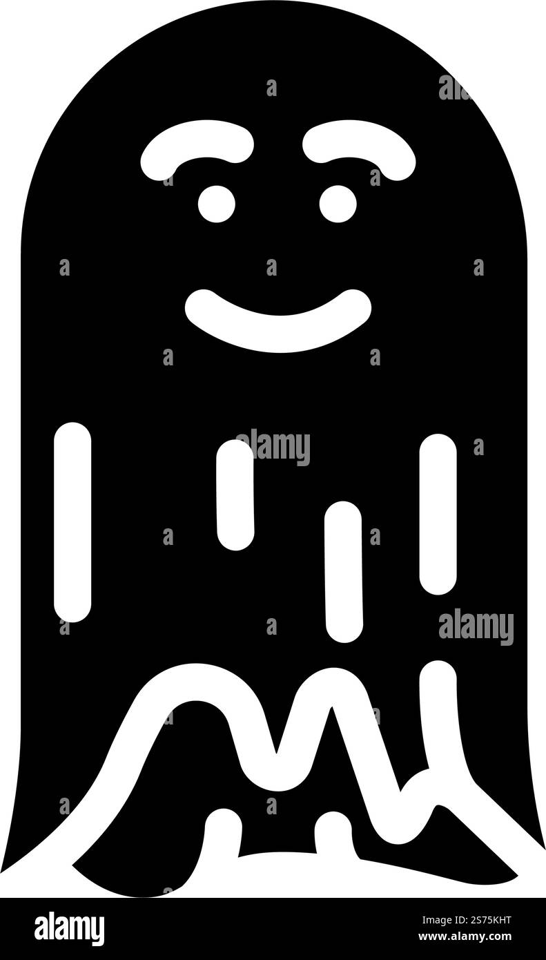 spirit ghost glyph icon vector. spirit ghost sign. isolated symbol ...