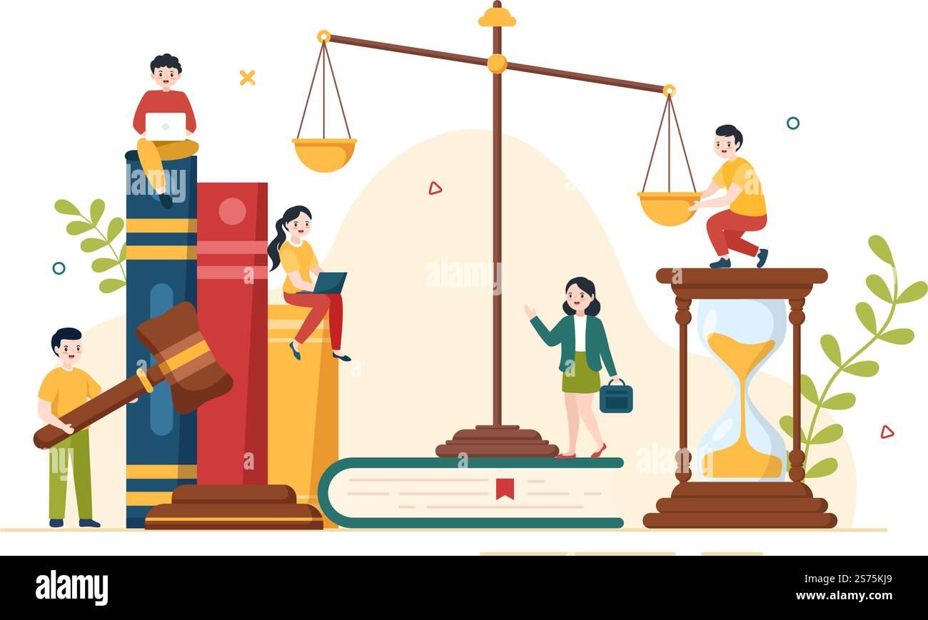 Law Firm Services with Justice, Legal Advice, Judgement and Lawyer ...