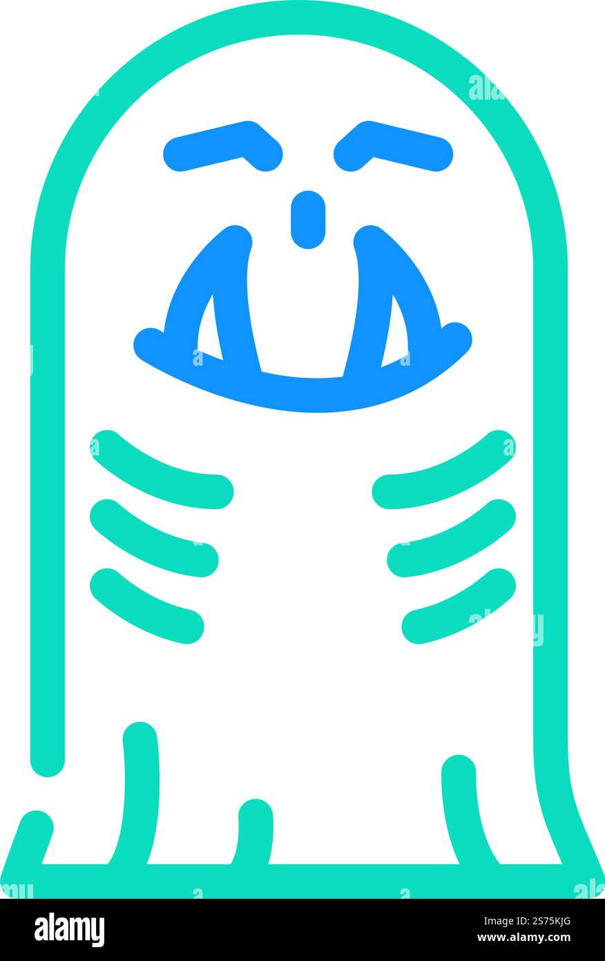 ghoul ghost color icon vector. ghoul ghost sign. isolated symbol ...