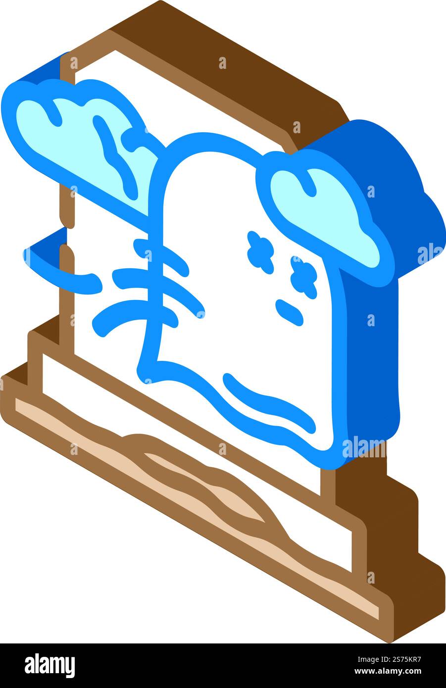 grave zombie monster isometric icon vector. grave zombie monster sign ...