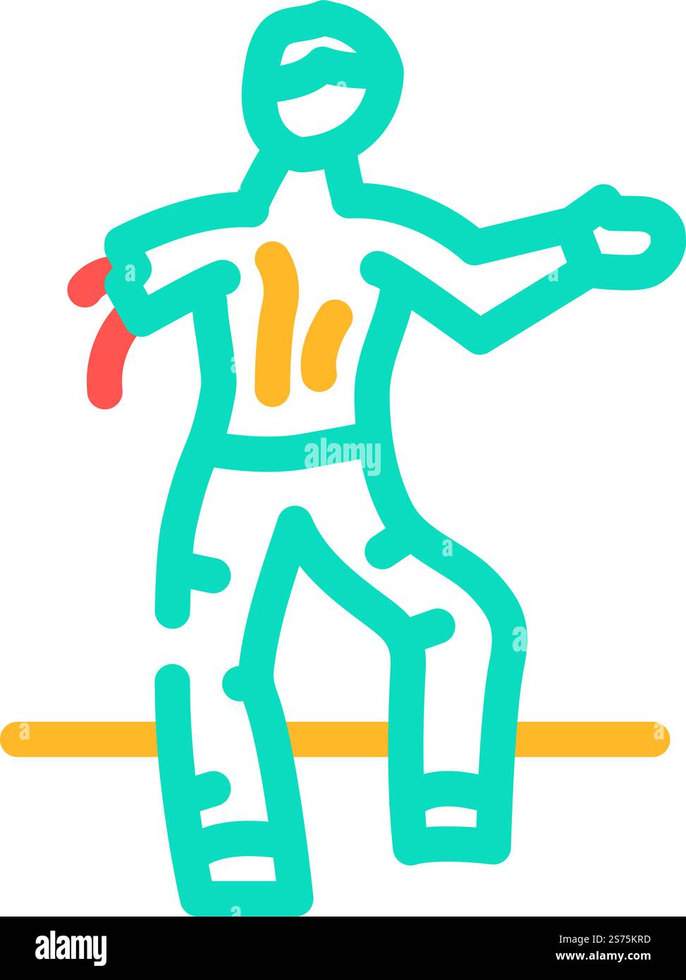 scary zombie color icon vector. scary zombie sign. isolated symbol ...