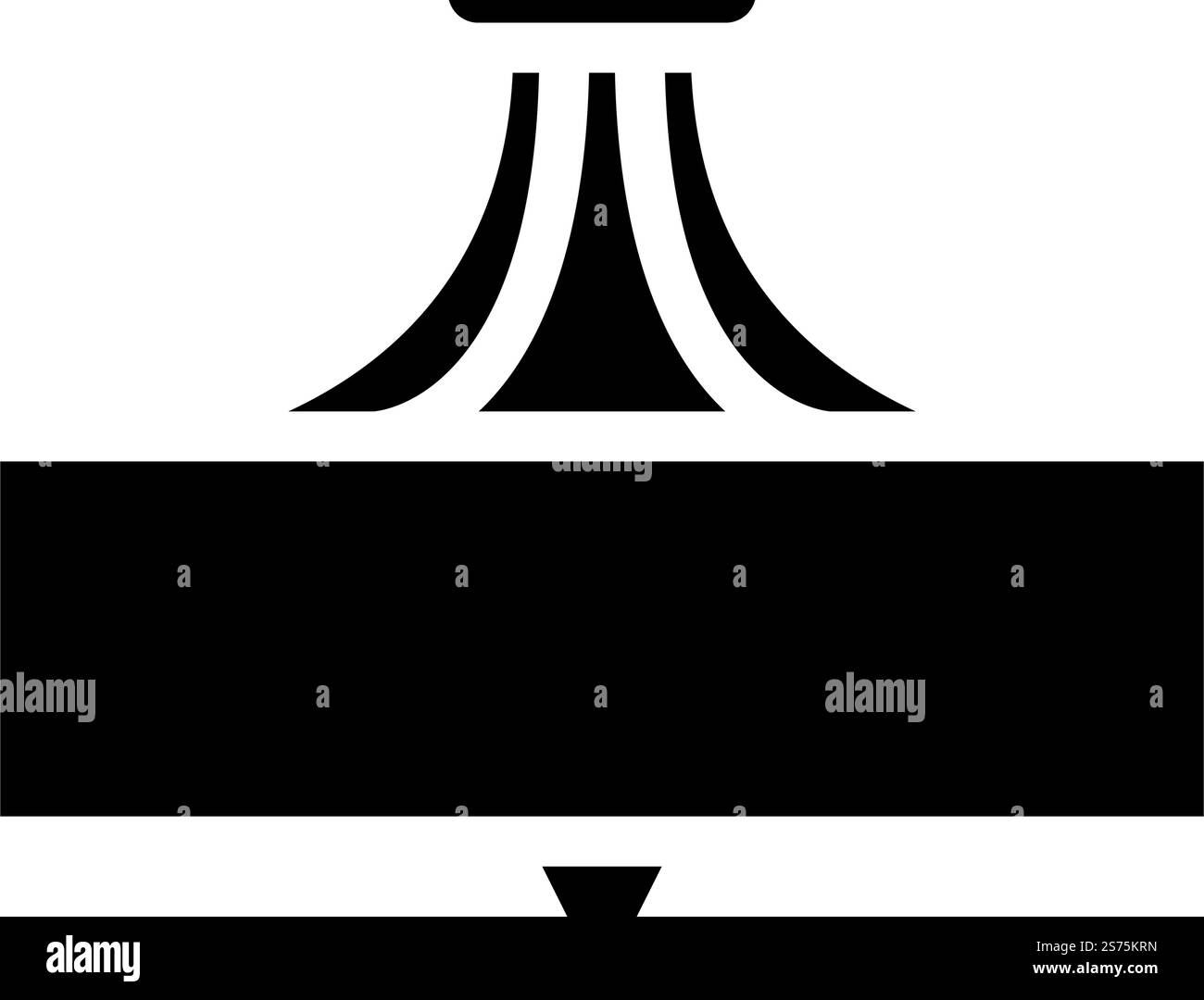 led lamp ceiling glyph icon vector. led lamp ceiling sign. isolated ...