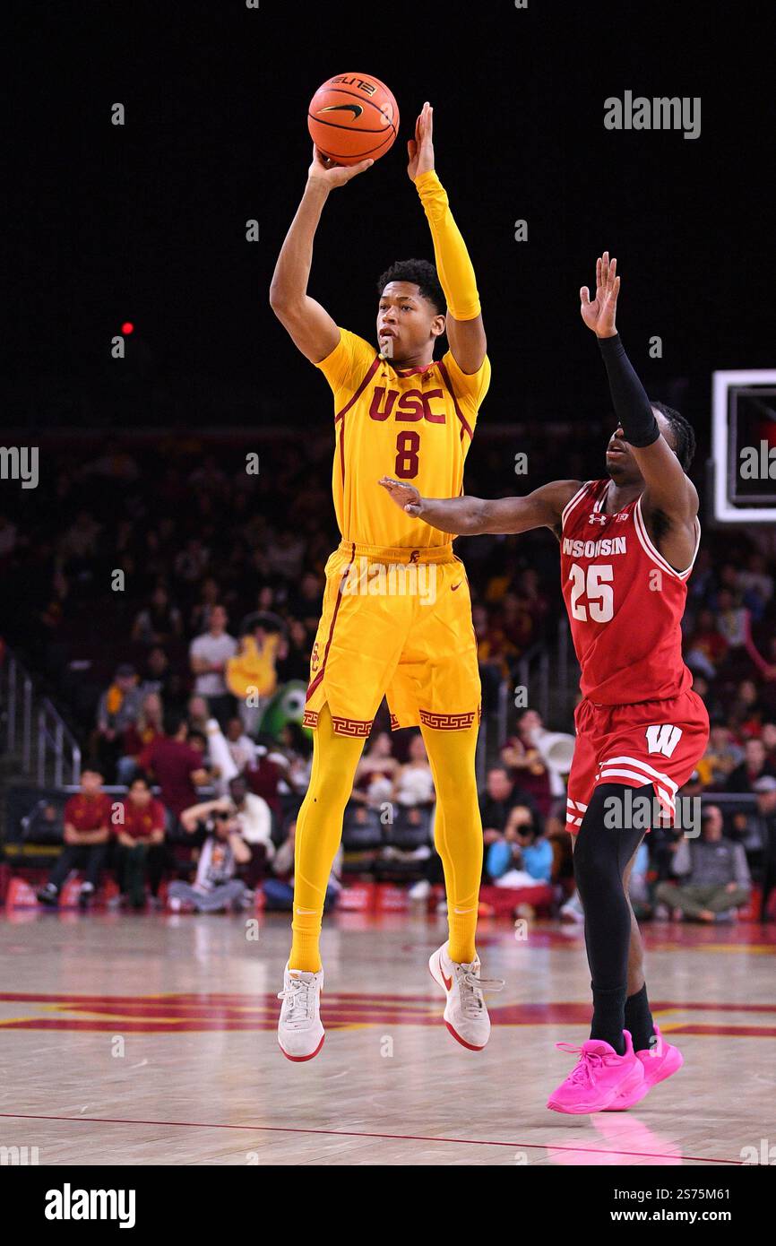 LOS ANGELES, CA - JANUARY 18: USC Trojans guard Kevin Patton Jr. (8 ...