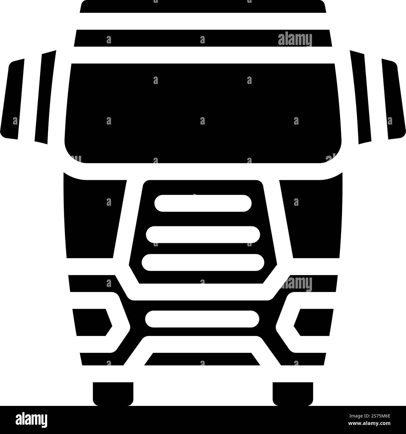 truck transport vehicle glyph icon vector. truck transport vehicle sign ...