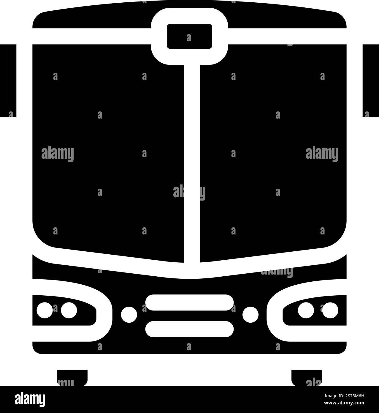 bus transport vehicle glyph icon vector. bus transport vehicle sign ...