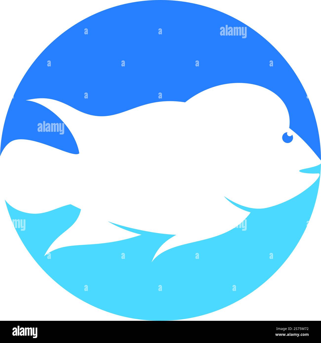 Louhan fish illustration flat design template vector Stock Vector Image ...