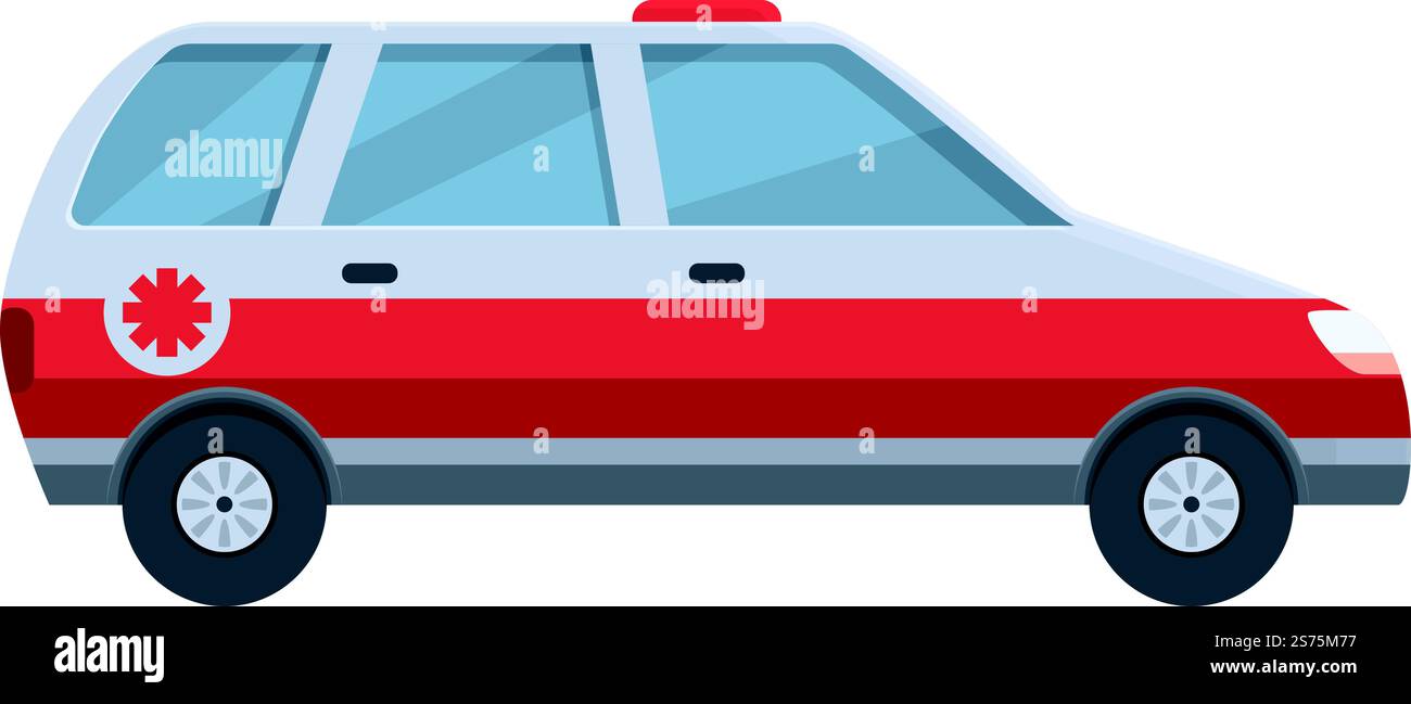Emergency transport icon cartoon vector. Vehicle modern. Patrol alarm ...