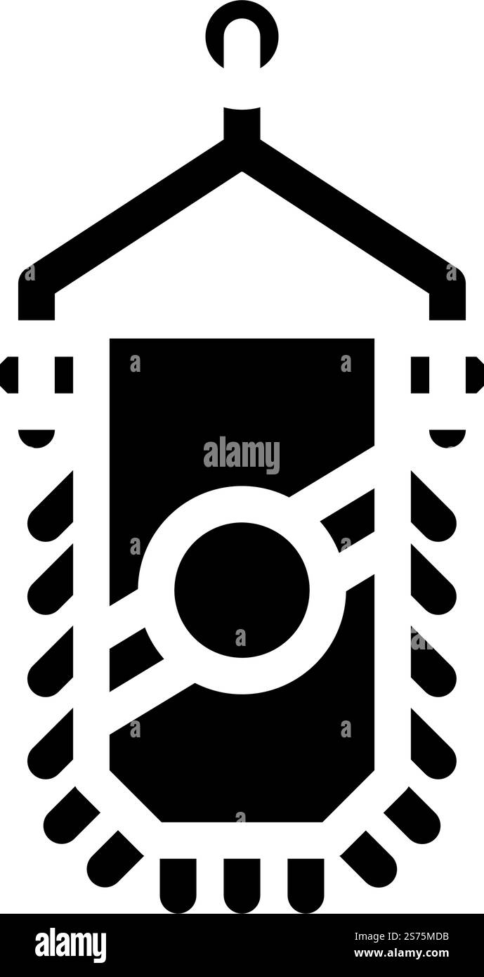 pennant flag start glyph icon vector. pennant flag start sign. isolated ...