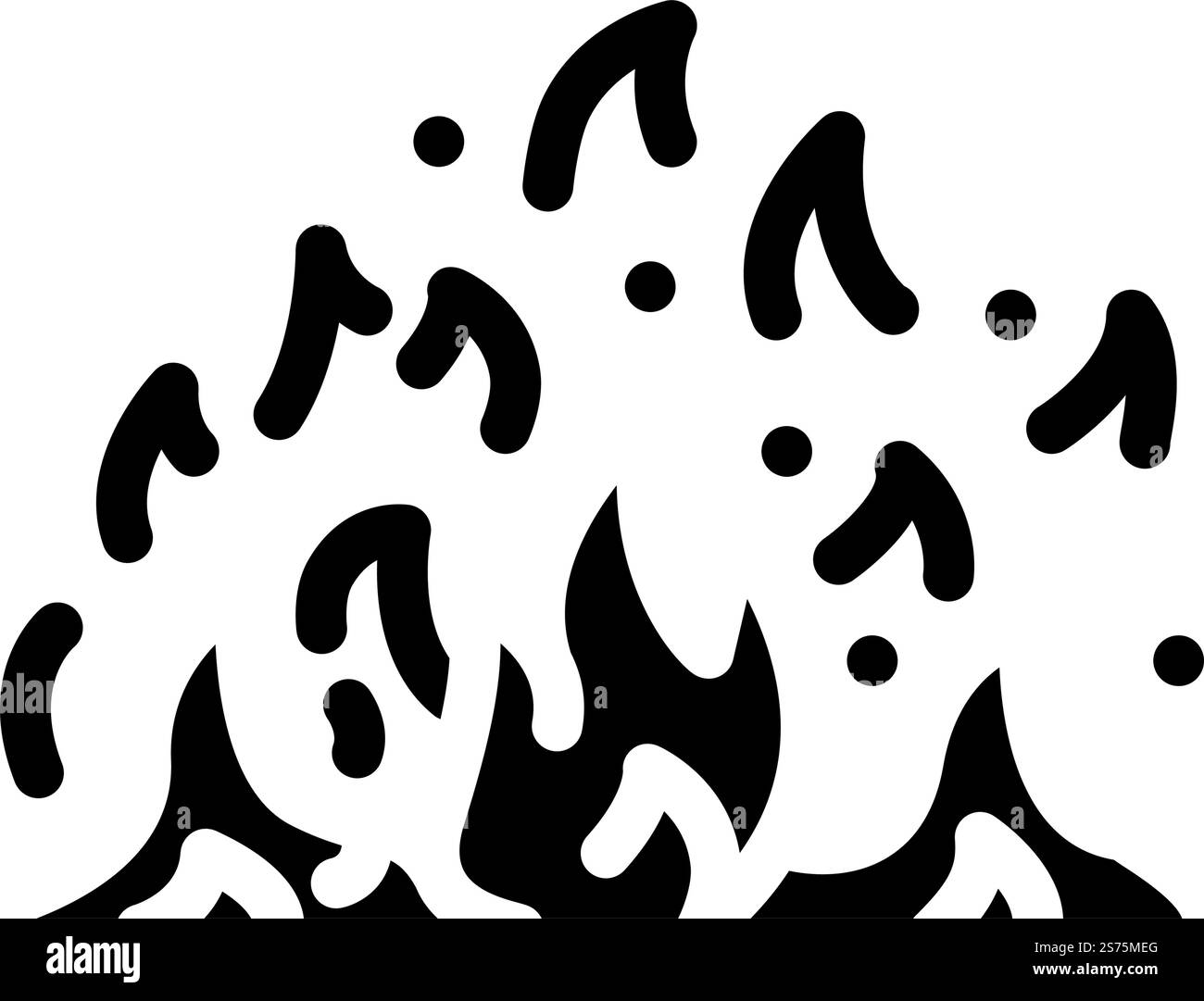 flame fire glyph icon vector. flame fire sign. isolated symbol ...