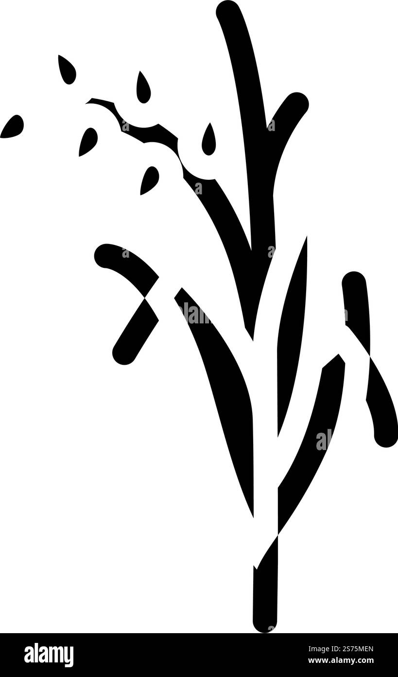 rice plant healthy glyph icon vector. rice plant healthy sign. isolated ...