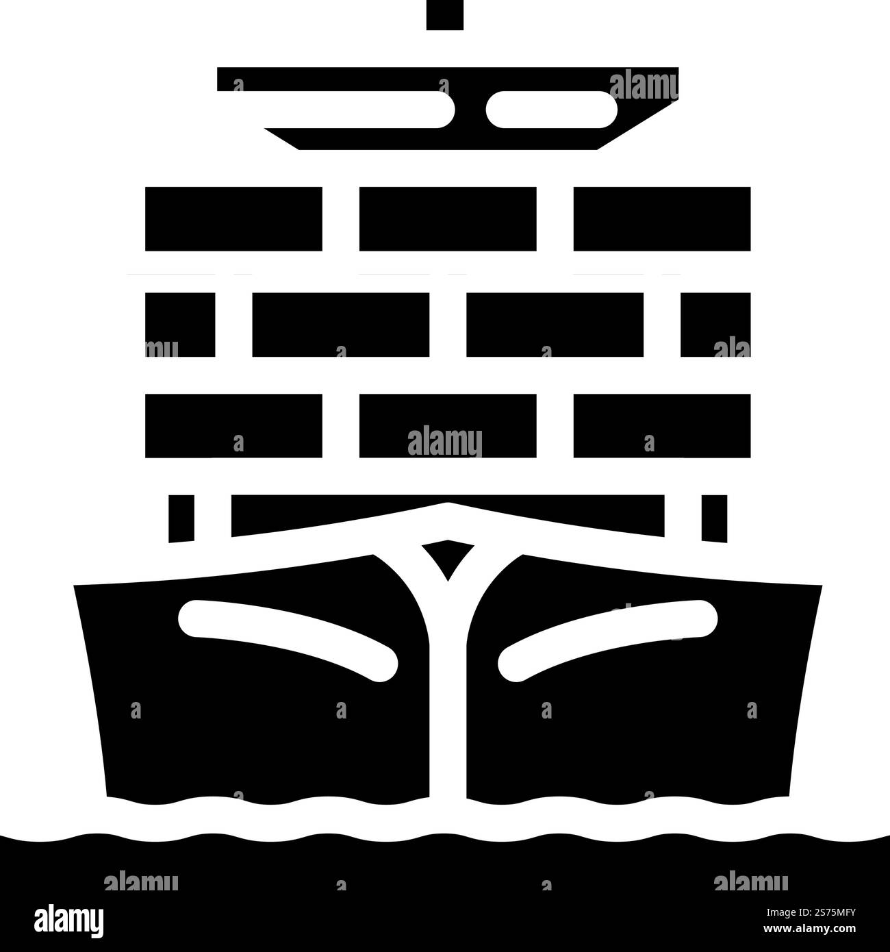 cargo transport vehicle glyph icon vector. cargo transport vehicle sign ...