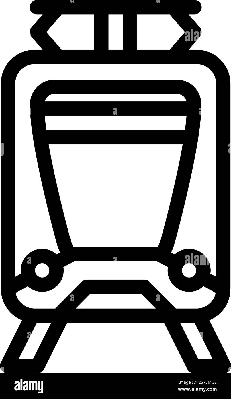 tram transport vehicle line icon vector. tram transport vehicle sign ...