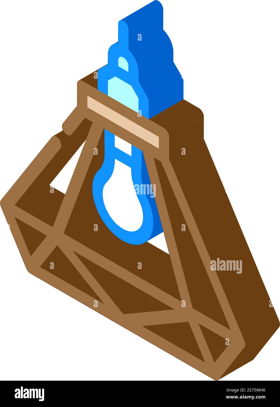 metal lamp ceiling isometric icon vector. metal lamp ceiling sign ...